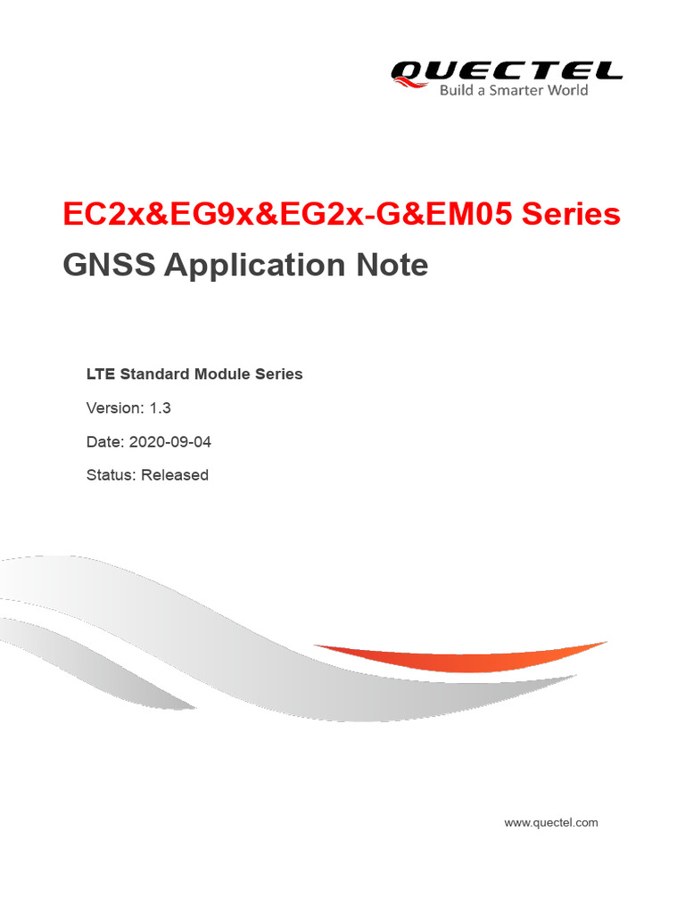 Quectel EC2x&EG9x&EG2x-G&EM05 Series GNSS Application Note V1.3 | PDF | Parameter (Computer ...