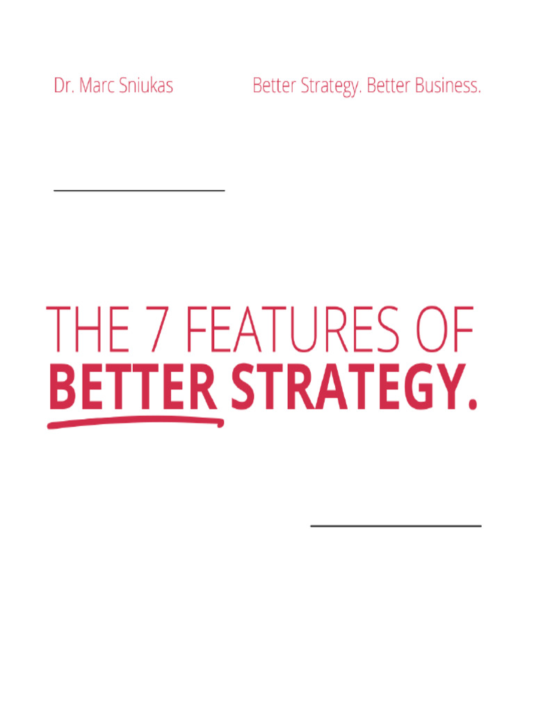 Better Strategy Manifesto PDF | PDF