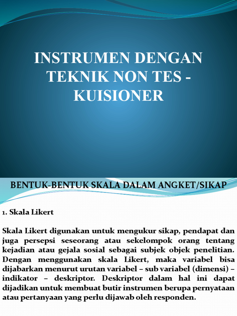 Instrumen Angket | PDF