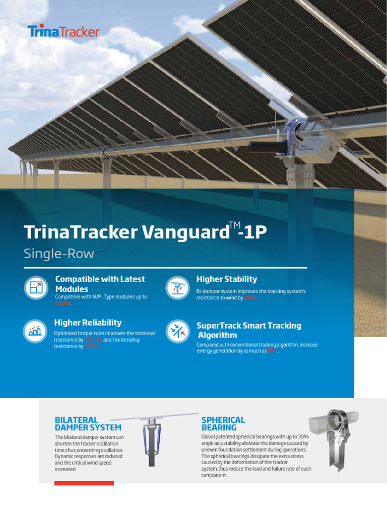 DT T 0004+D Datasheet TrinaTracker Vanguard 1P EN 20230508 | PDF | Deep ...