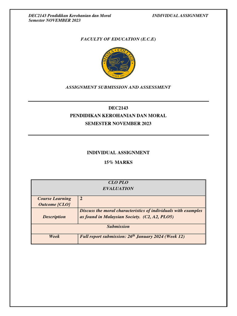 Dec2143 Ind Ass Question - Nov 2023 | PDF | Human Communication | Cognition
