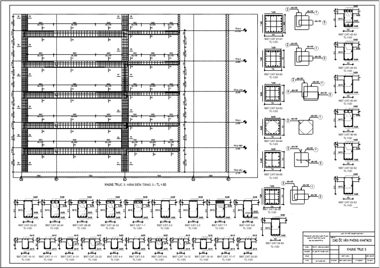 KC03-Khung Trục 3-Tầng Hầm - Tầng 3 | PDF