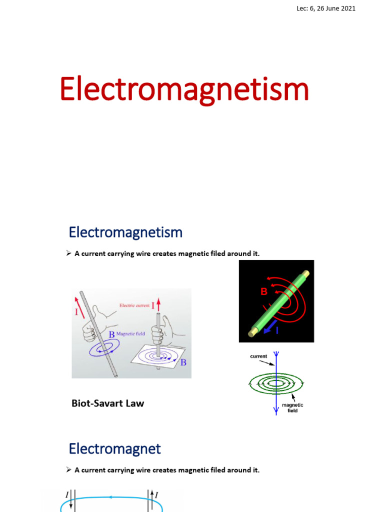 Lecture 5 Electromagnetism Pdf