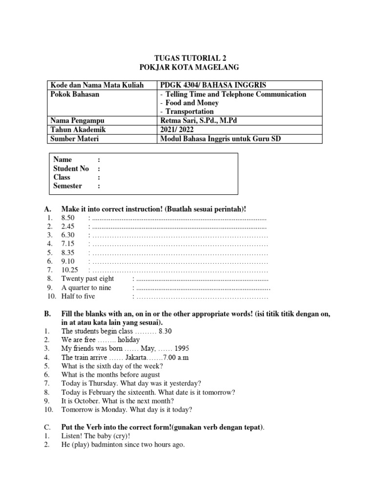 Tugas Tutorial 2 PGSD | PDF