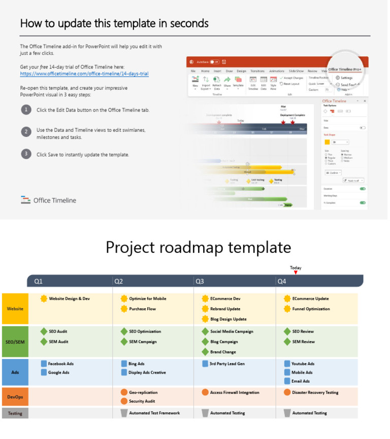 Project Roadmap Powerpoint Template | PDF | Business | Technology ...