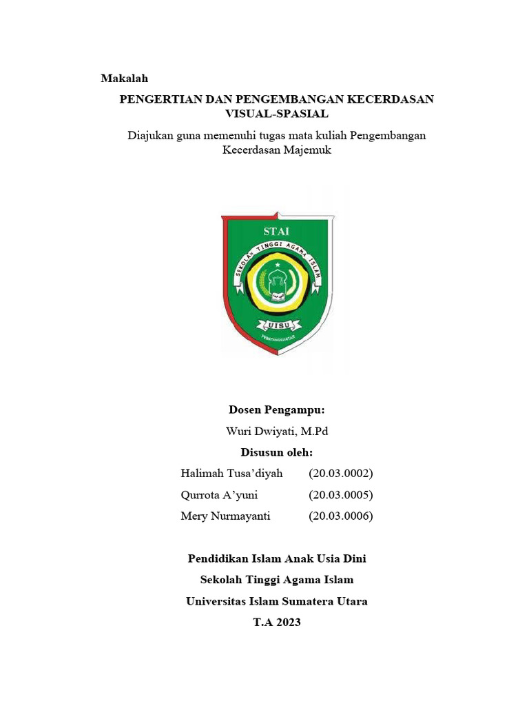 Kecerdasan Visual-Spasial Kel.1 | PDF