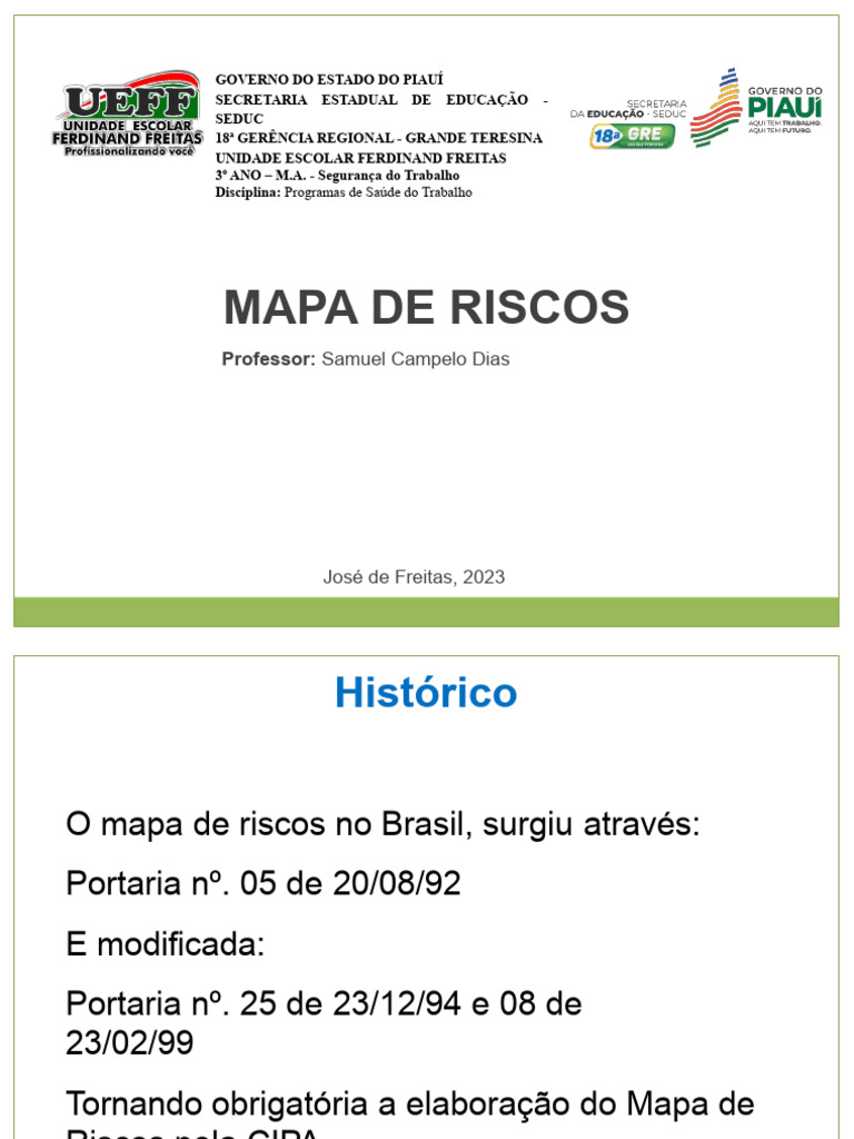 Mapa de Risco | PDF | Som | Química