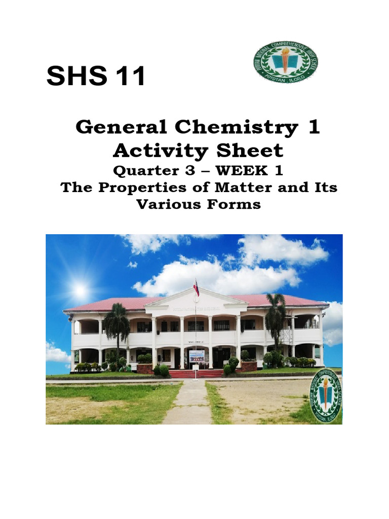 LAS Week 1 GenChem1 Q3 | PDF | Mixture | Chemistry
