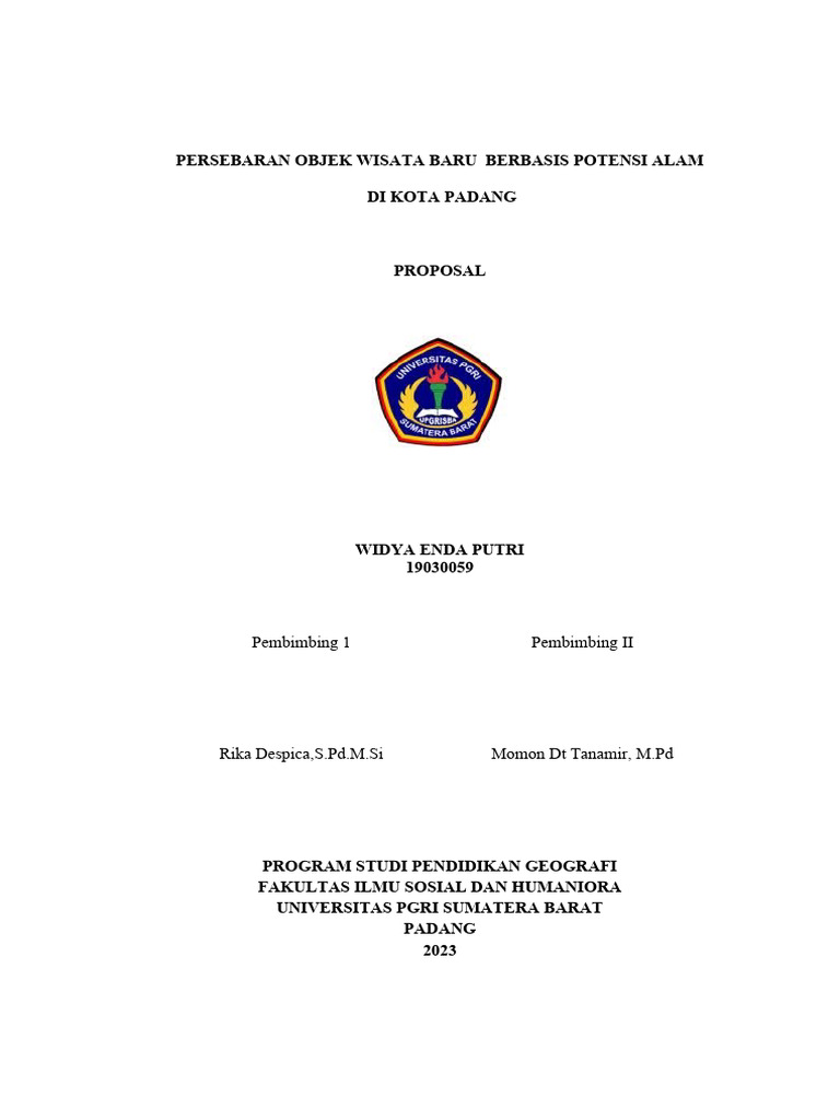 Proposal Widya Revisi | PDF