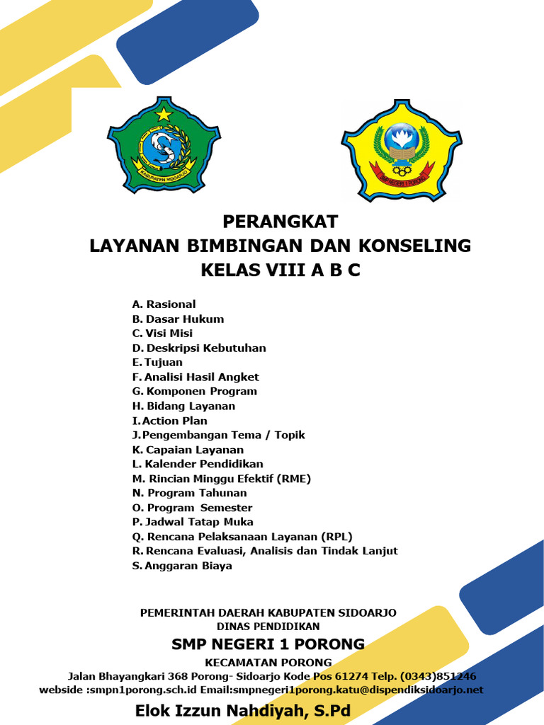 Program Kerja Bimbingan Dan Konseling 8 | PDF | Bisnis | Ilmu Sosial