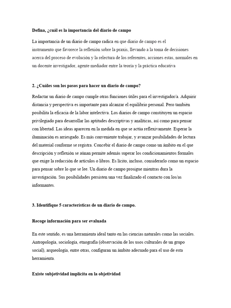 Foro Diario de Campo | PDF | Etnografía | Science