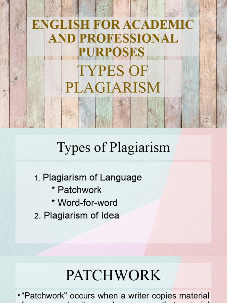 2 Types of Plagiarism 1 | PDF | Plagiarism | Science