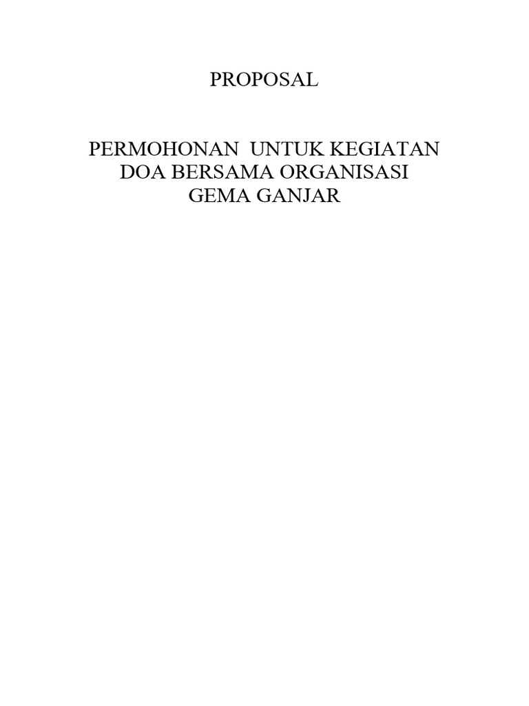 Proposal Mentahan | PDF