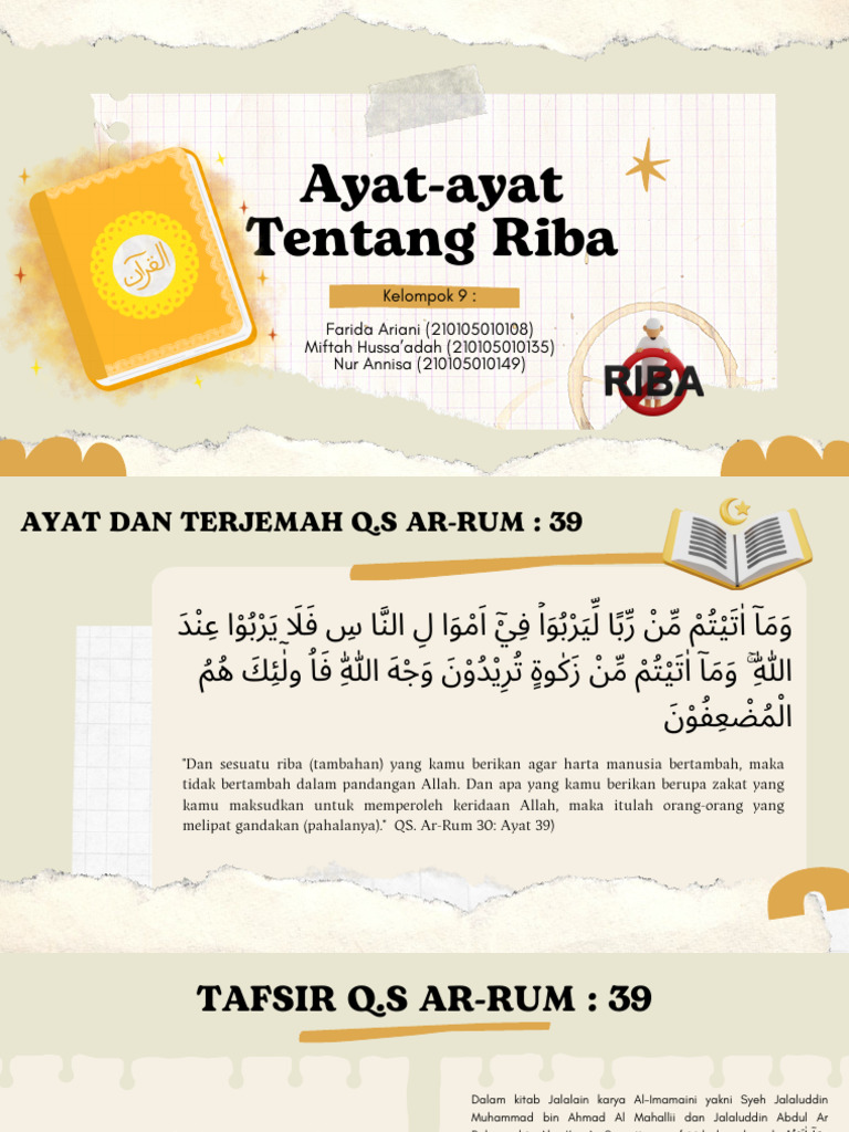 Kelompok 9 Ayat Riba | PDF