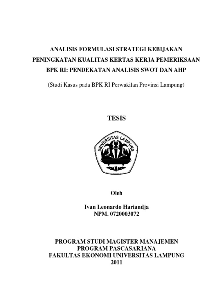 Bab 1235 ANALISIS FORMULASI STRATEGI KEBIJAKAN PENINGKATAN KUALITAS ...