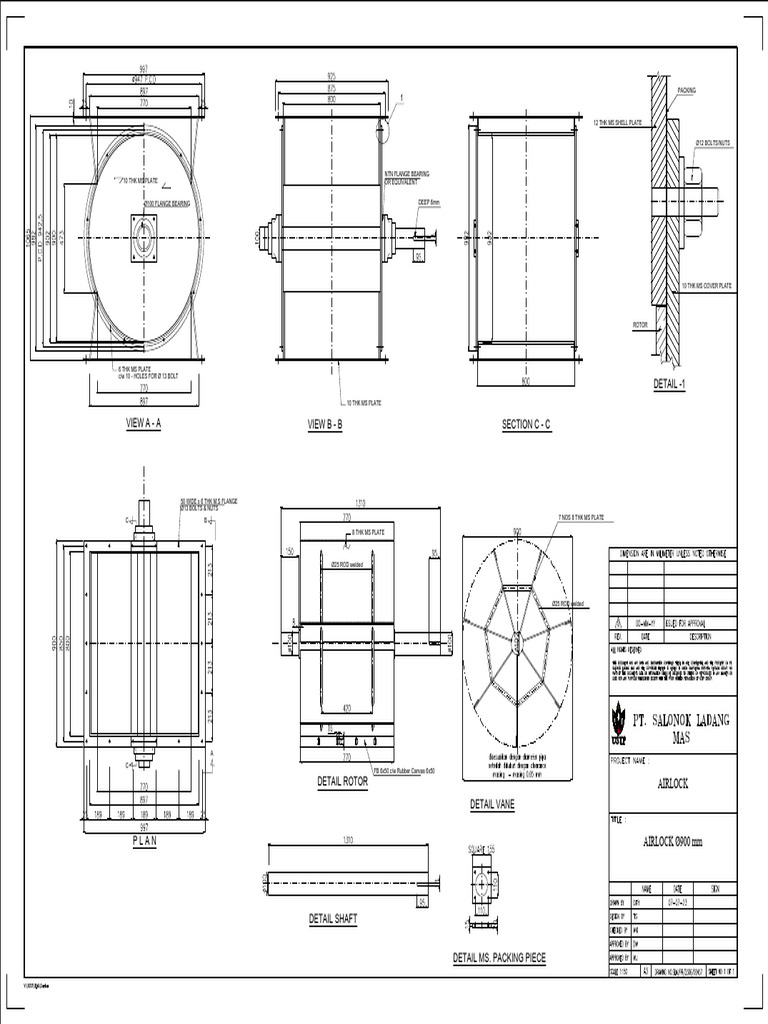 Airlock Fibre Cyclone Dia.900mm | PDF | Mechanical Engineering ...