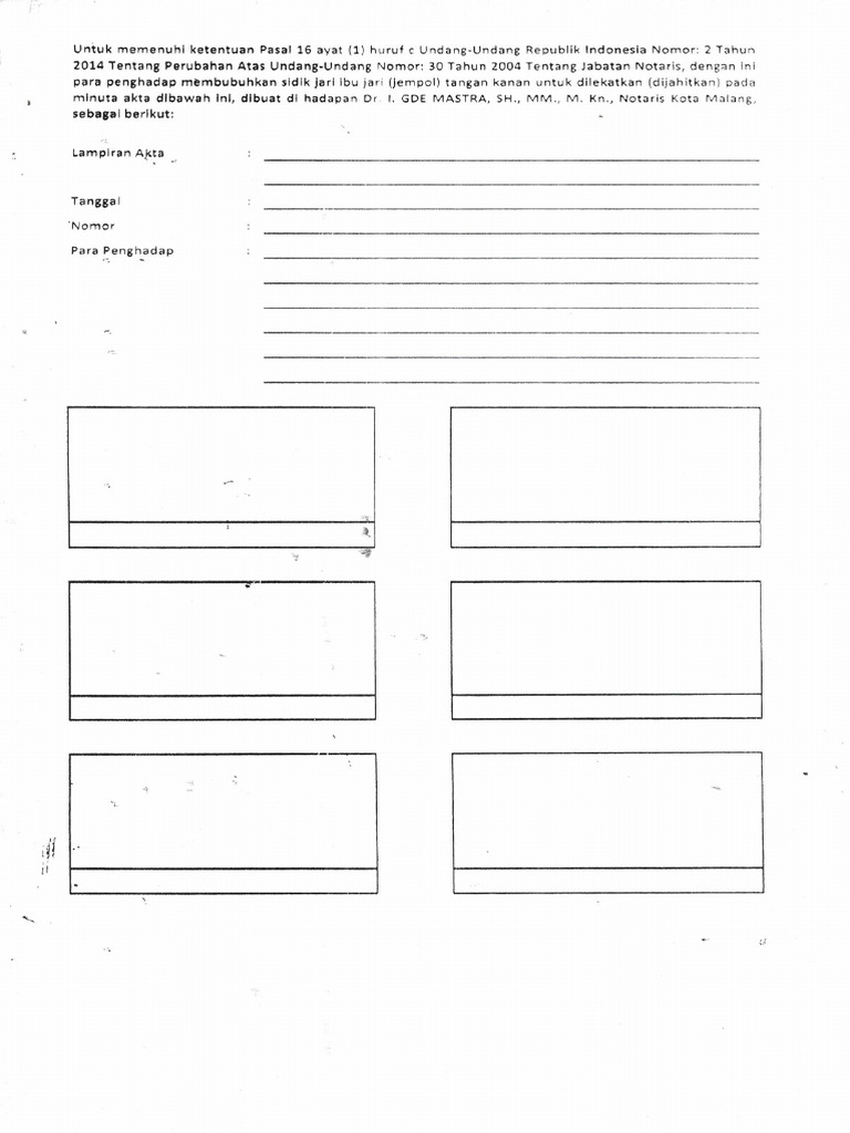 Lembar Cap Jempol | PDF