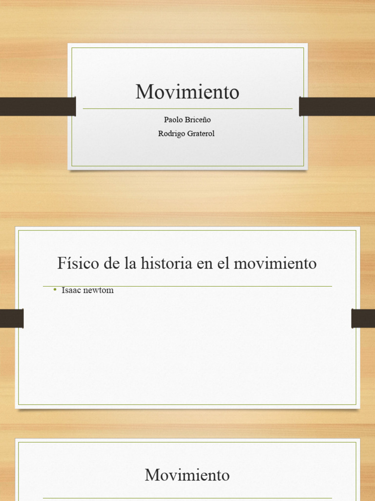 Fundamentos del Movimiento Físico | PDF