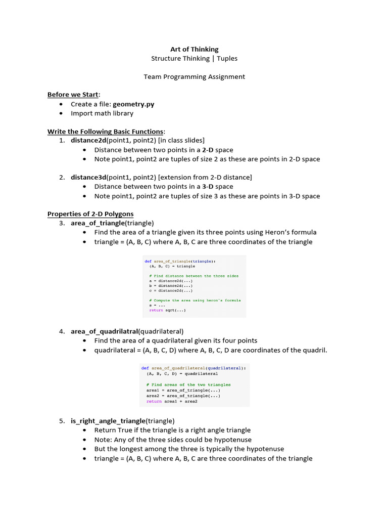 Tuples Assignment | PDF Tuples Assignment | PDF