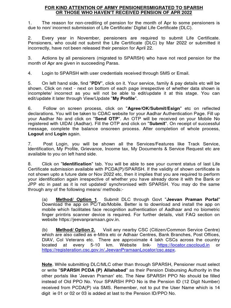 Advisory SPARSH | PDF | Identity Document | Login