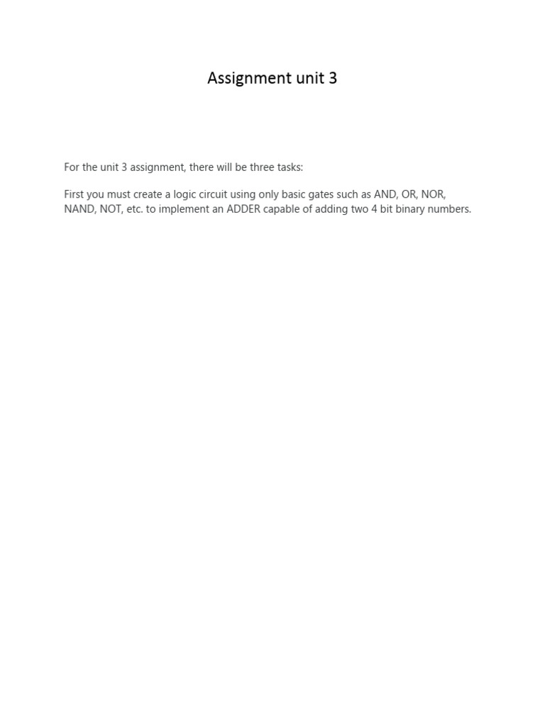 ALU Design Assignment for CS306 | PDF | Computer Architecture ...