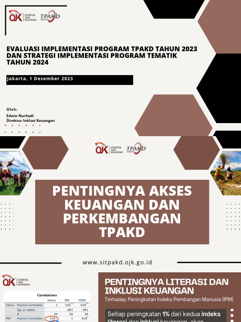 PDF - OJK - Evaluasi Implementasi Program TPAKD Tahun 2023 Dan Strategi ...