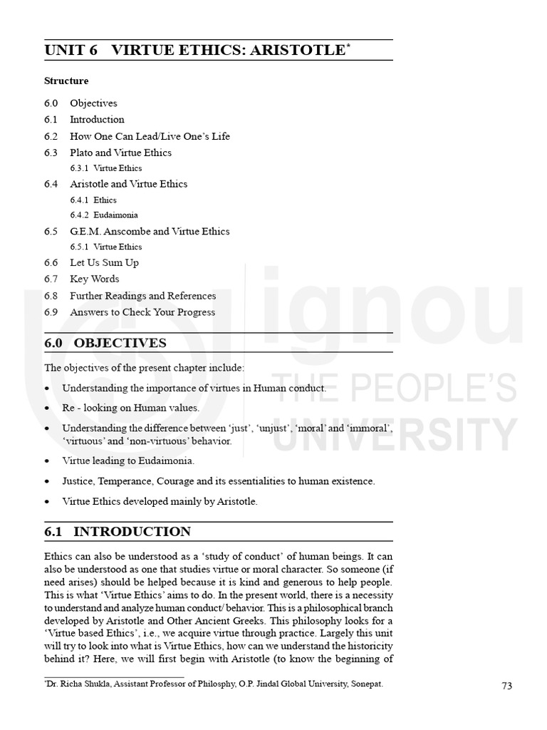 Virtue Ethics Aristotle | PDF | Virtue Ethics | Virtue
