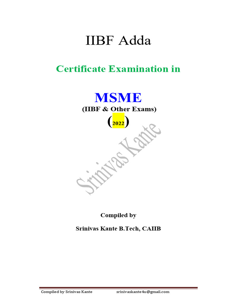 Msme PDF | PDF | Small And Medium Sized Enterprises | Economies