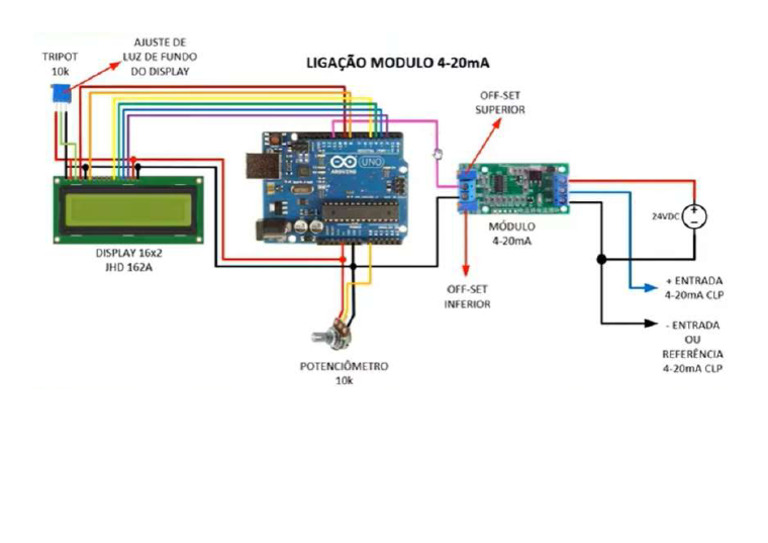 Exemplo de Ligação Arduino Conversor Tensão Corrente | PDF