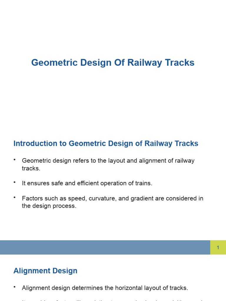 Railway Track Design Essentials | PDF | Rail Transport | Track Gauge
