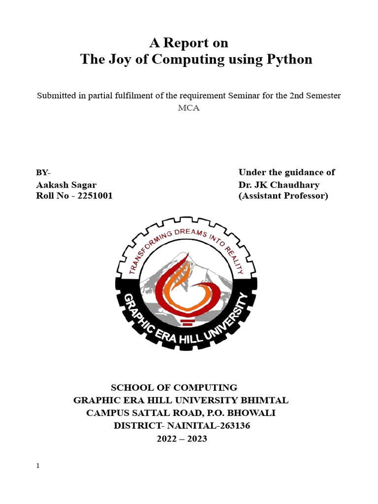 Mooc - Nptel - Aakash Sagar | PDF | Computer Programming | Computing