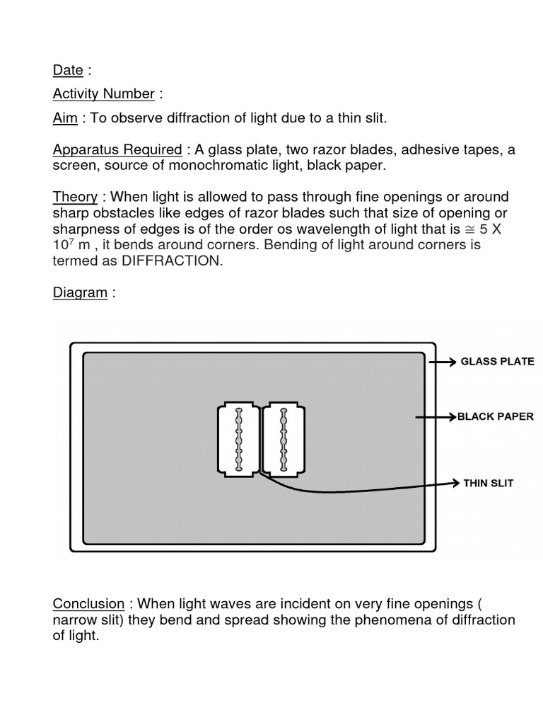 Diffraction Activity | PDF