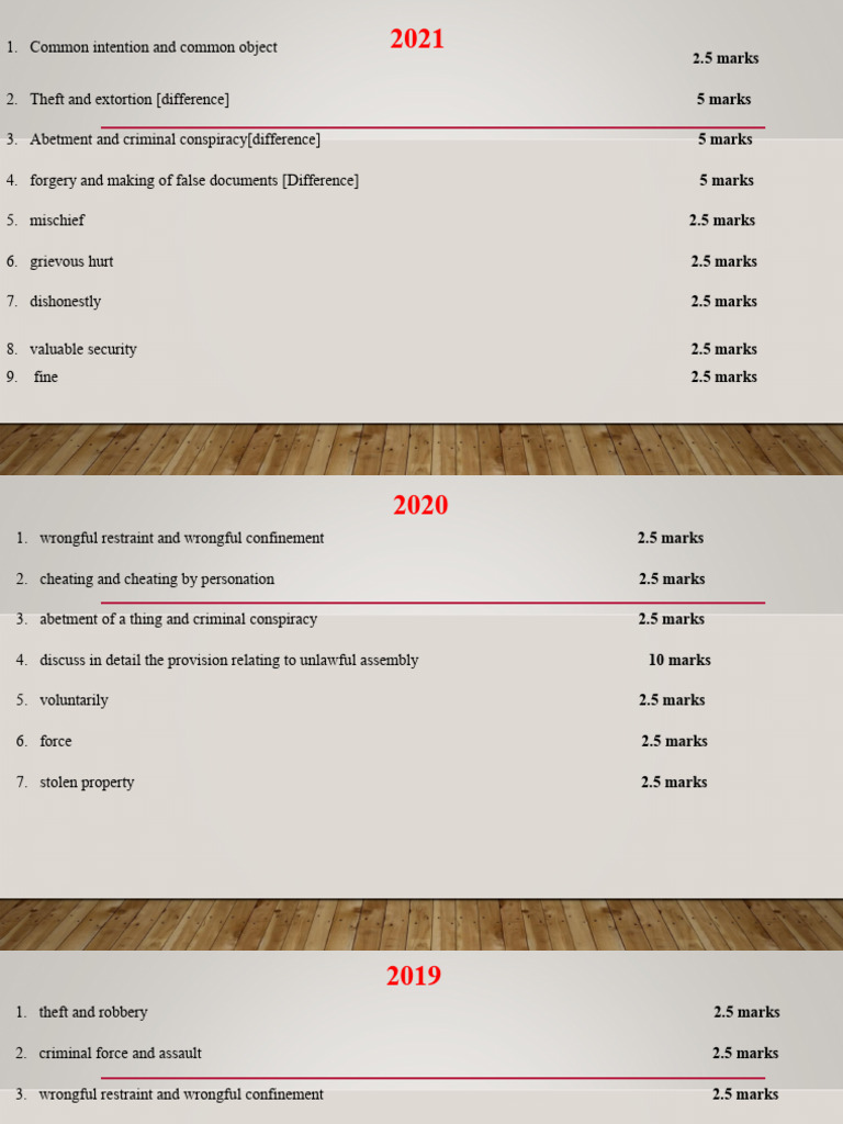 IPC Previous Year Question Mains | Download Free PDF | Theft | Robbery