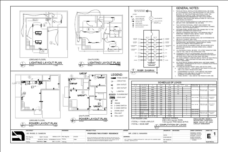 Lighting Layout Plan Lighting Layout Plan: General Notes | PDF ...