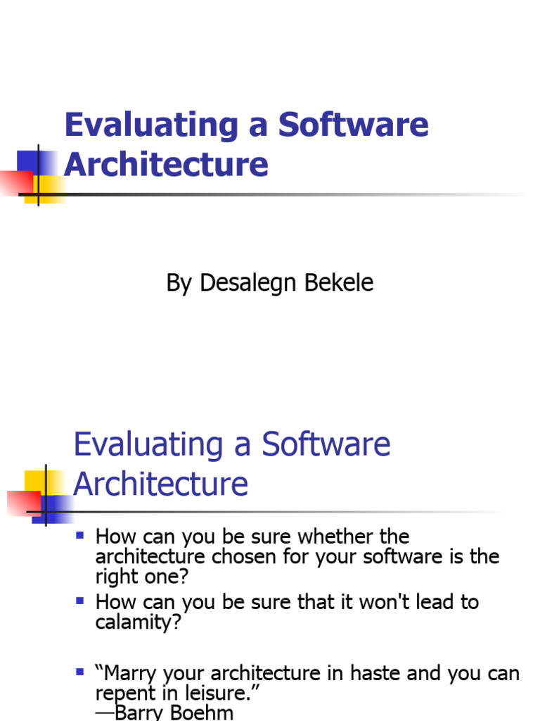 Software Architecture Evaluation | PDF | Software Architecture | Evaluation