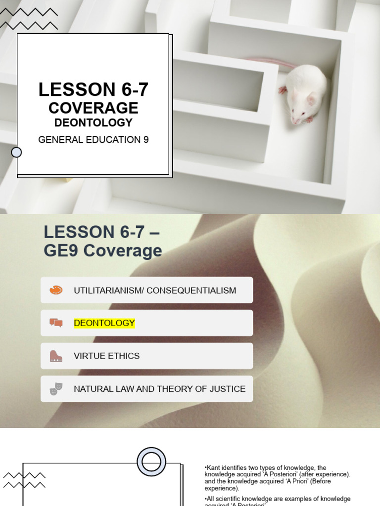 Bpo Ge9 Lesson 6-7 | PDF | Virtue | A Priori And A Posteriori