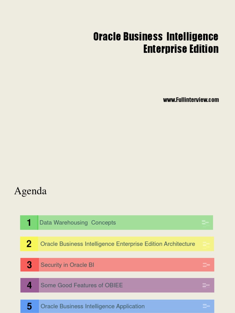 OBIEE Architecture and Features Overview | PDF