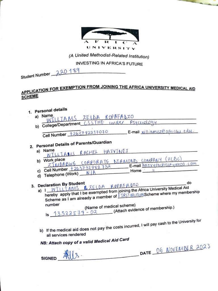 Medical Aid Exemption | PDF