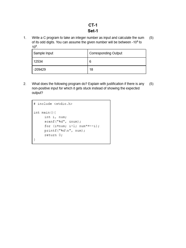 CT 1 | PDF | Computer Science | Computer Engineering