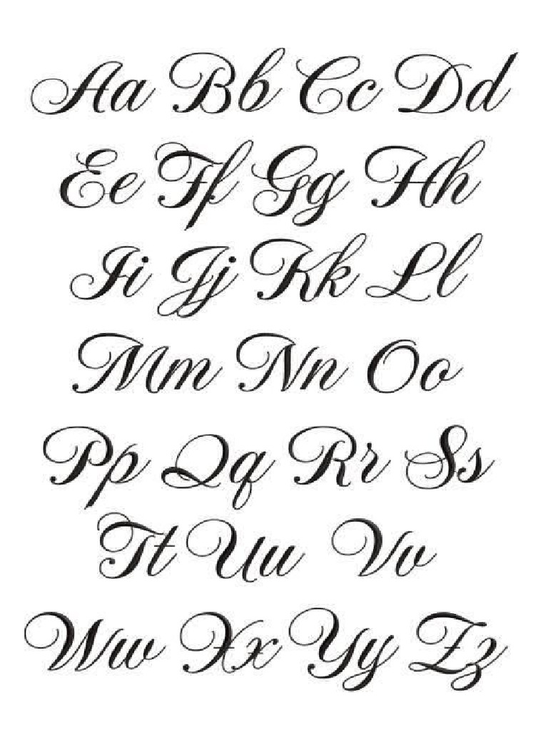 Modelo de letra cursiva | PDF