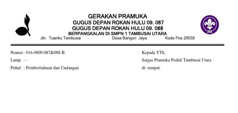 Kop Surat Pramuka | PDF