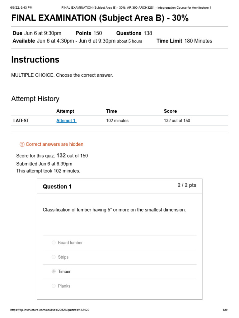 Architecture Final Exam Overview | PDF | Framing (Construction) | Column