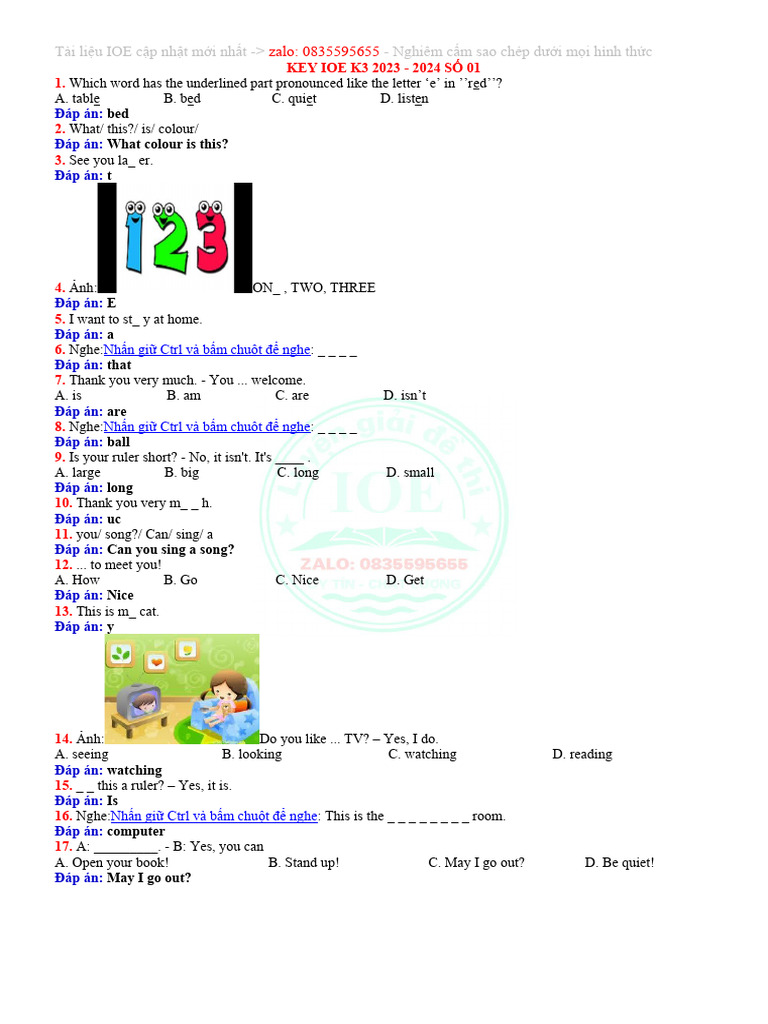 Key 50 de Ioe K3 2023 - 2024 | PDF