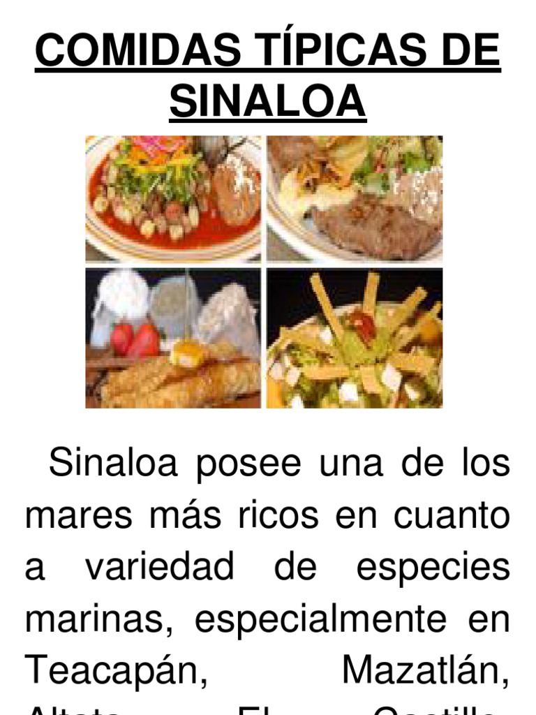 Comidas Típicas de Sinaloa | PDF