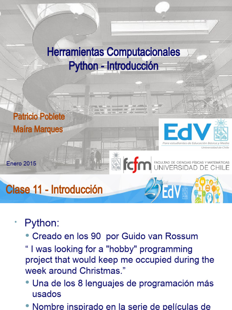 Clase 11 | PDF | Python (lenguaje de programación) | Ingeniería Informática