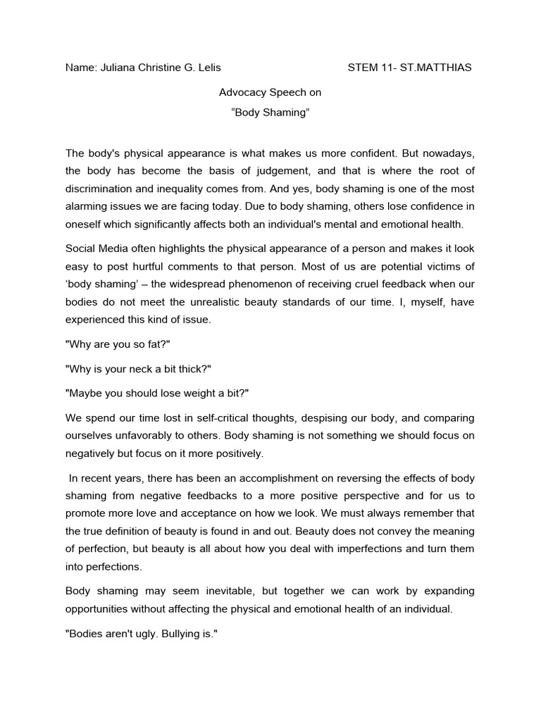 Advocacy Speech | PDF