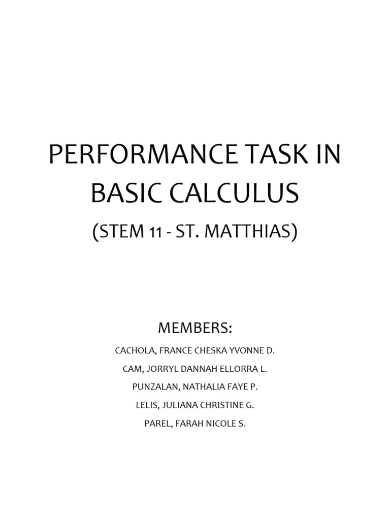 Basic Cal- 4th Quarter Pt | PDF