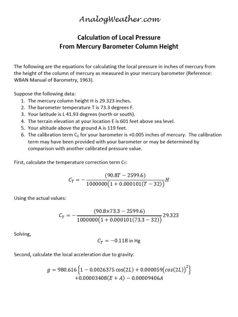 Calculation of Local Pressure | PDF | Quantity | Applied And Interdisciplinary Physics