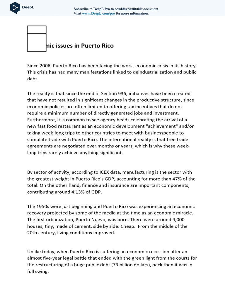 Economic Issues of Puerto Rico Official | PDF | Minimum Wage | Puerto Rico