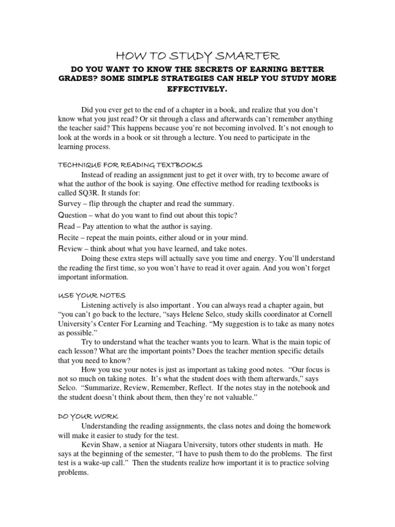 How To Study | PDF | Study Skills | Multiple Choice